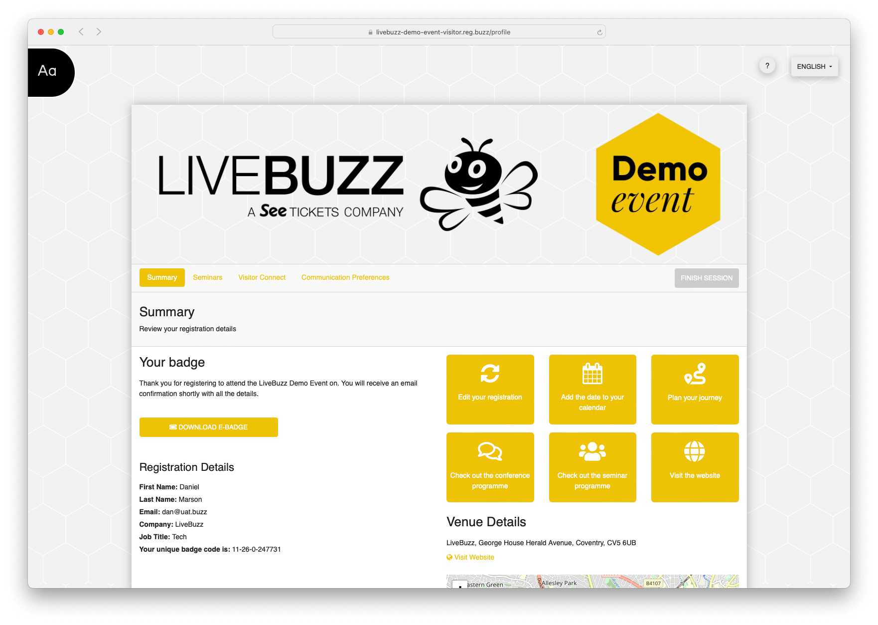 LiveBuzz - Registration
